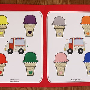 5 Pack Folder Games!- Just Colors! - Printable File Folder Games ...