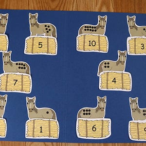 Counting Numbers - Horse Numbers - Printable File Folder Game PDF ...