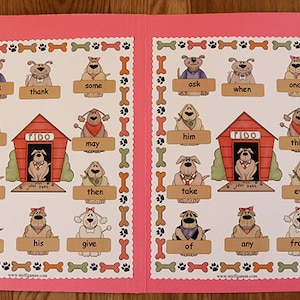 Dolch Sight Words 1st Grade - Dog Days - Printable File Folder Game PDF ...