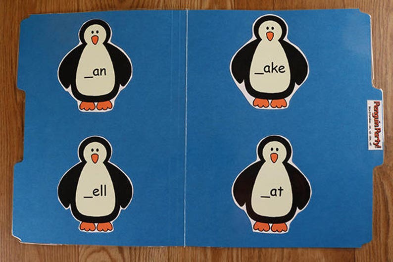 Word Families: -an, -at, -ake, -ell - Penguin Party Set 1 - Printable ...