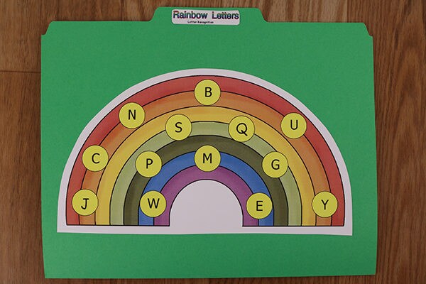 5 Pack -just Letters Pack 3 - Printable File Folder Games - Preschool ...