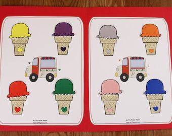 Color Matching Horse Colors Printable File Folder Game PDF Download ...