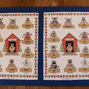 File Folder Game - Dog Days Pre-primer Dolch Sight Words- Printable PDF ...