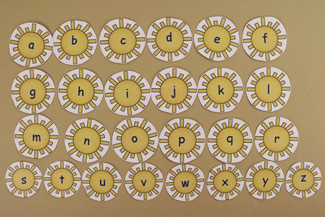 Learning Letters Sunny Letters Printable File Folder Game - Etsy