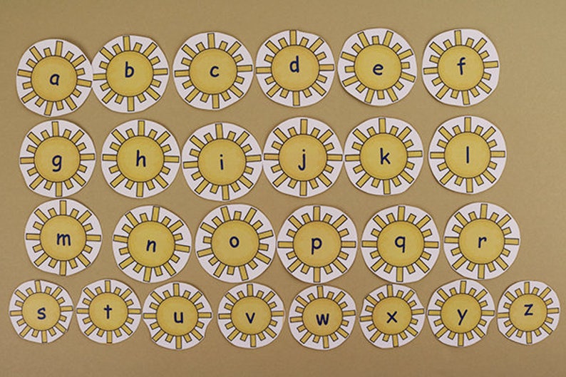 Learning Letters - Sunny Letters - Printable File Folder Game PDF ...