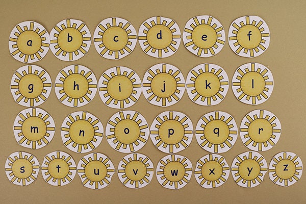 Learning Letters - Sunny Letters - Printable File Folder Game PDF ...