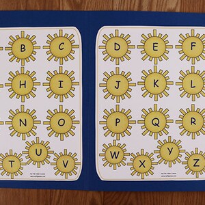 Learning Letters - Sunny Letters - Printable File Folder Game PDF ...