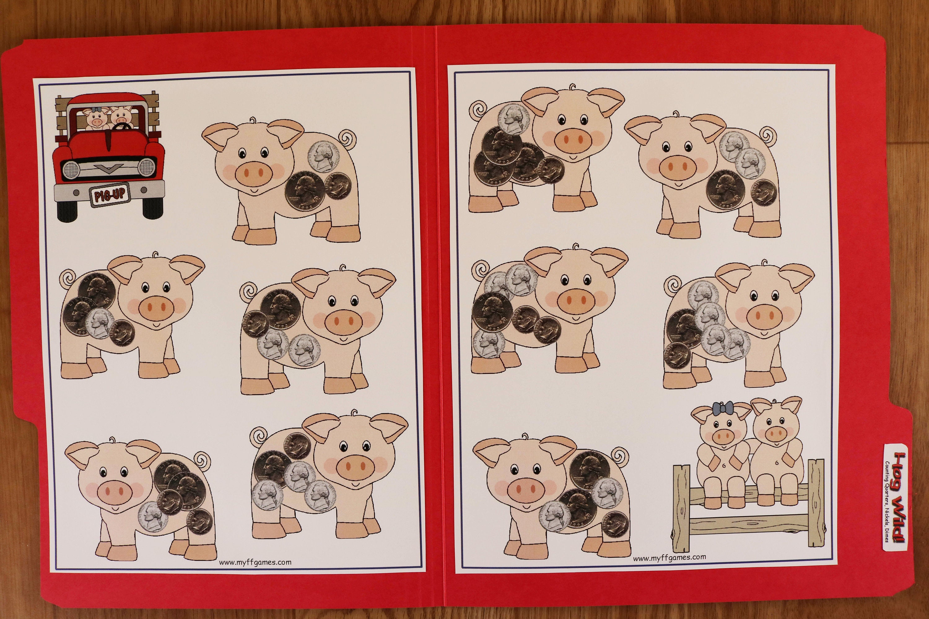 HUGE 2nd Grade 79 Printable File Folder Game Bundle! Counting Money ...