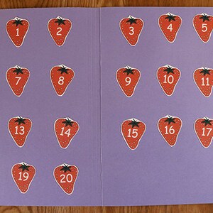 Reading Number Words - Strawberry Numbers -printable File Folder Game ...