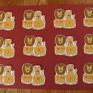 Subtraction - Lion Love - Printable File Folder Game PDF Download ...