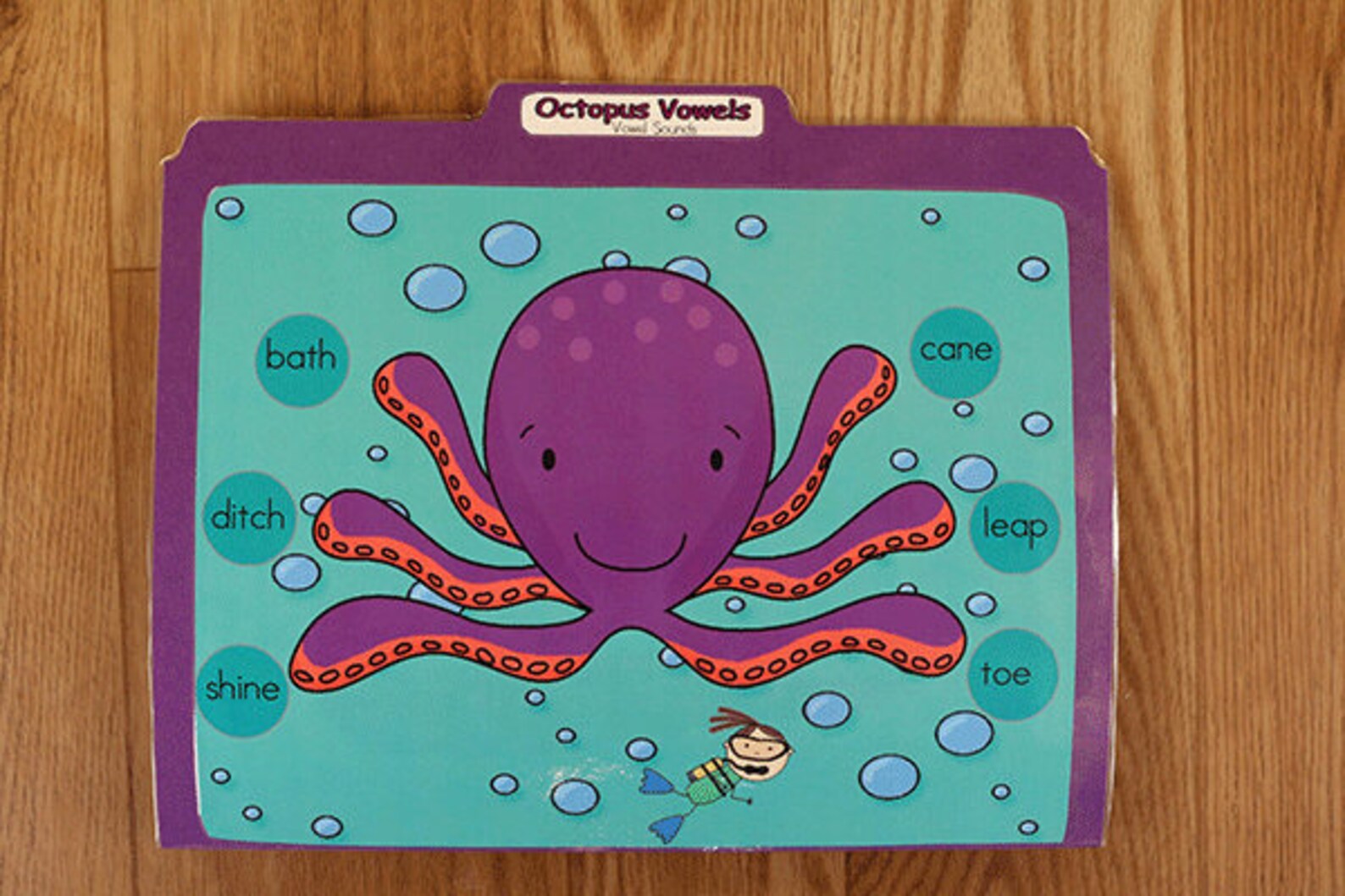 Vowels- Octopus Vowels - Printable File Folder Game PDF Download ...