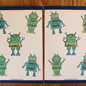 Long Short Vowel O - Robot O's - Printable File Folder Game PDF ...