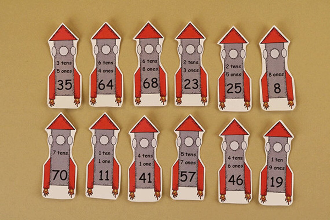 Place Value Space Value Printable File Folder Game PDF Download Math ...