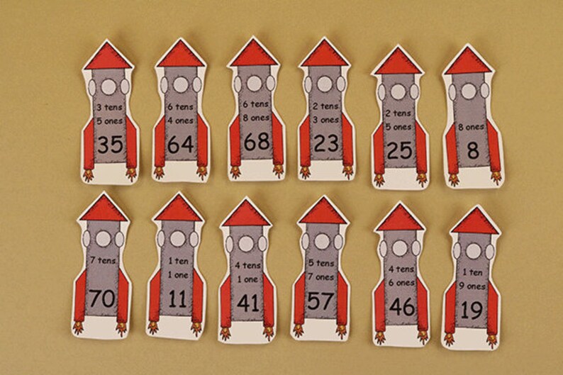 Place Value Space Value Printable File Folder Game PDF Download Math ...