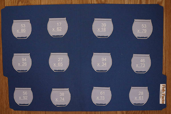 Double Digit Multiplication - Fish Facts - Printable File Folder Game ...