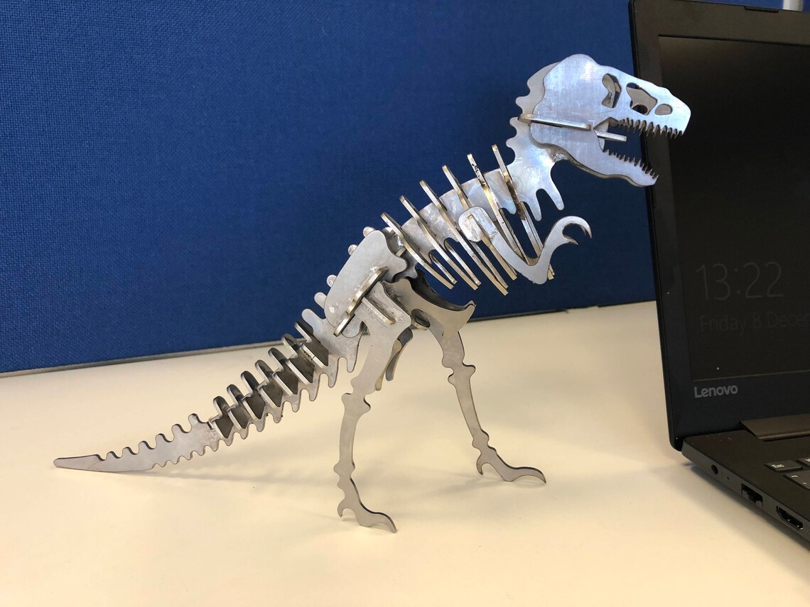 T-rex Stainless Steel Dinosaur, Desk Sculpture, Geek, Christmas Gift ...