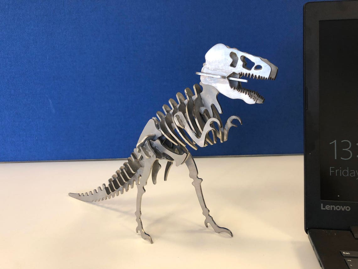 T-rex Stainless Steel Dinosaur, Desk Sculpture, Geek, Christmas Gift ...