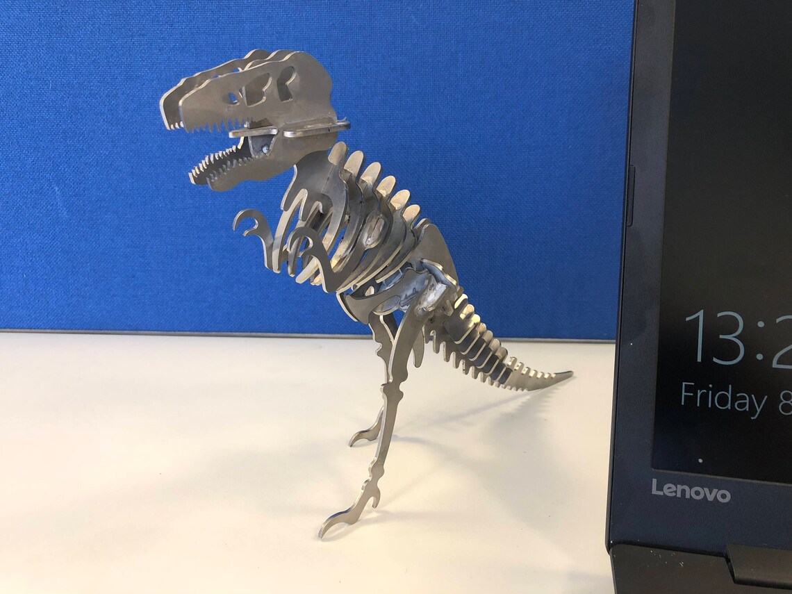 T-rex Stainless Steel Dinosaur, Desk Sculpture, Geek, Christmas Gift ...