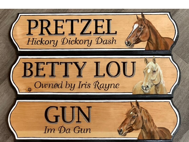 Hand Painted Stall Sign - Etsy