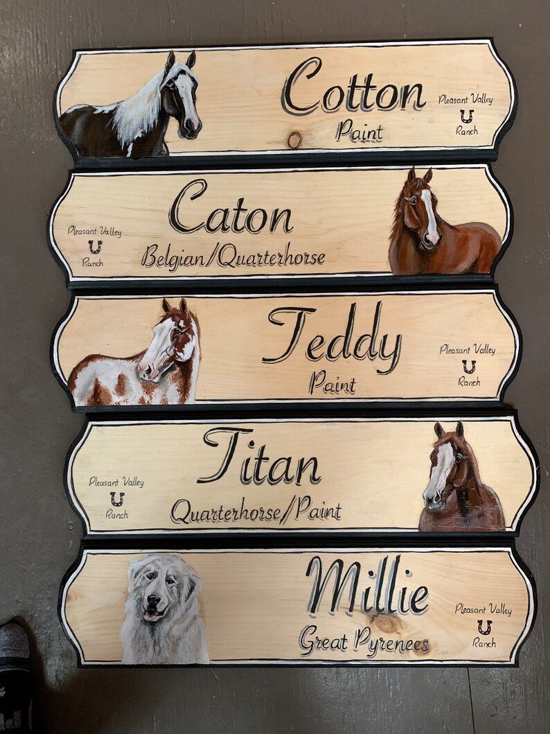 Hand Painted Stall Sign | Etsy