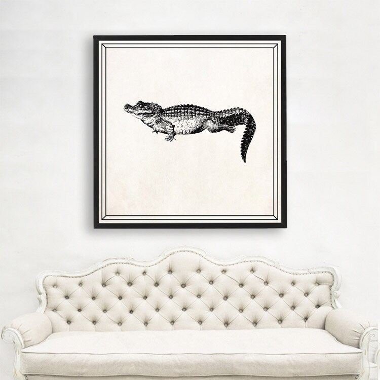 Crocodile Wall Art Large Wall Art Gift for Scientist - Etsy
