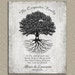 Vintage Family Tree With Roots Hearts Forgiven Poem 10 Year Wedding ...