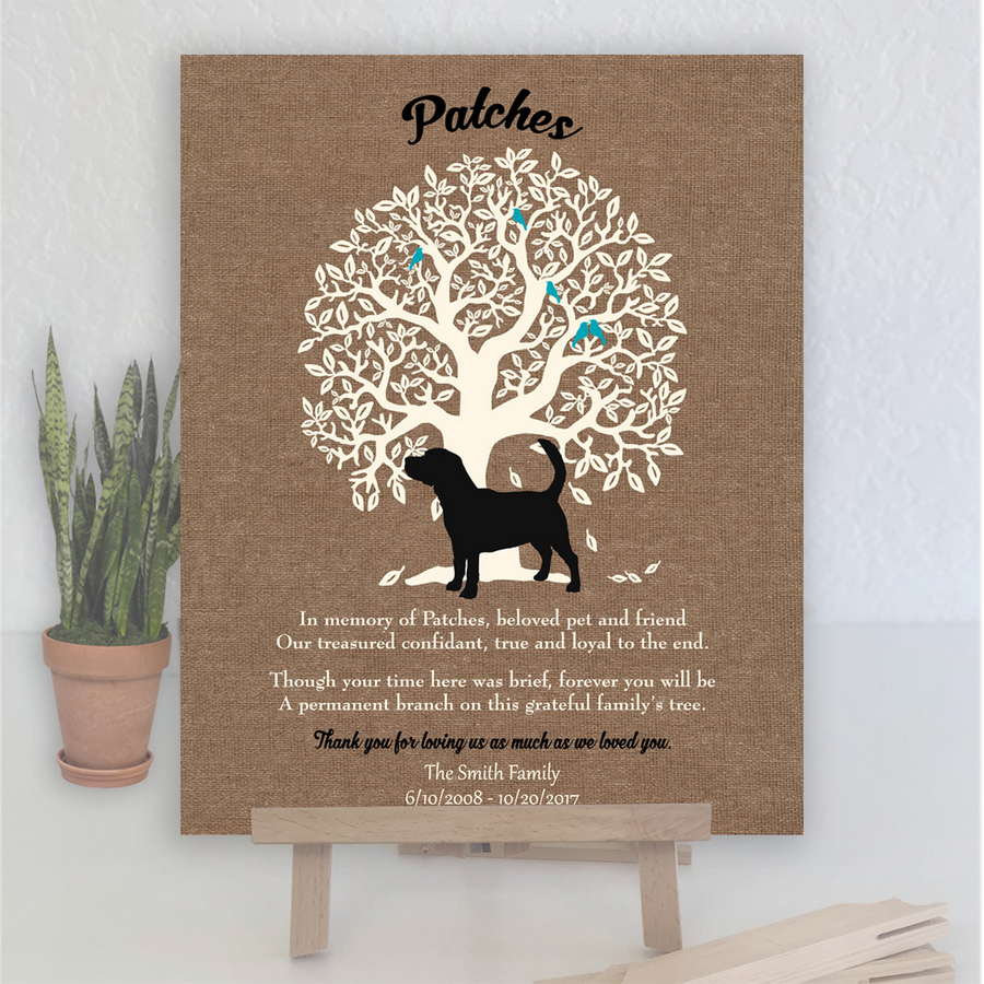 Beagle Dog Dog Memorial Family Tree Plaque Poem - Etsy