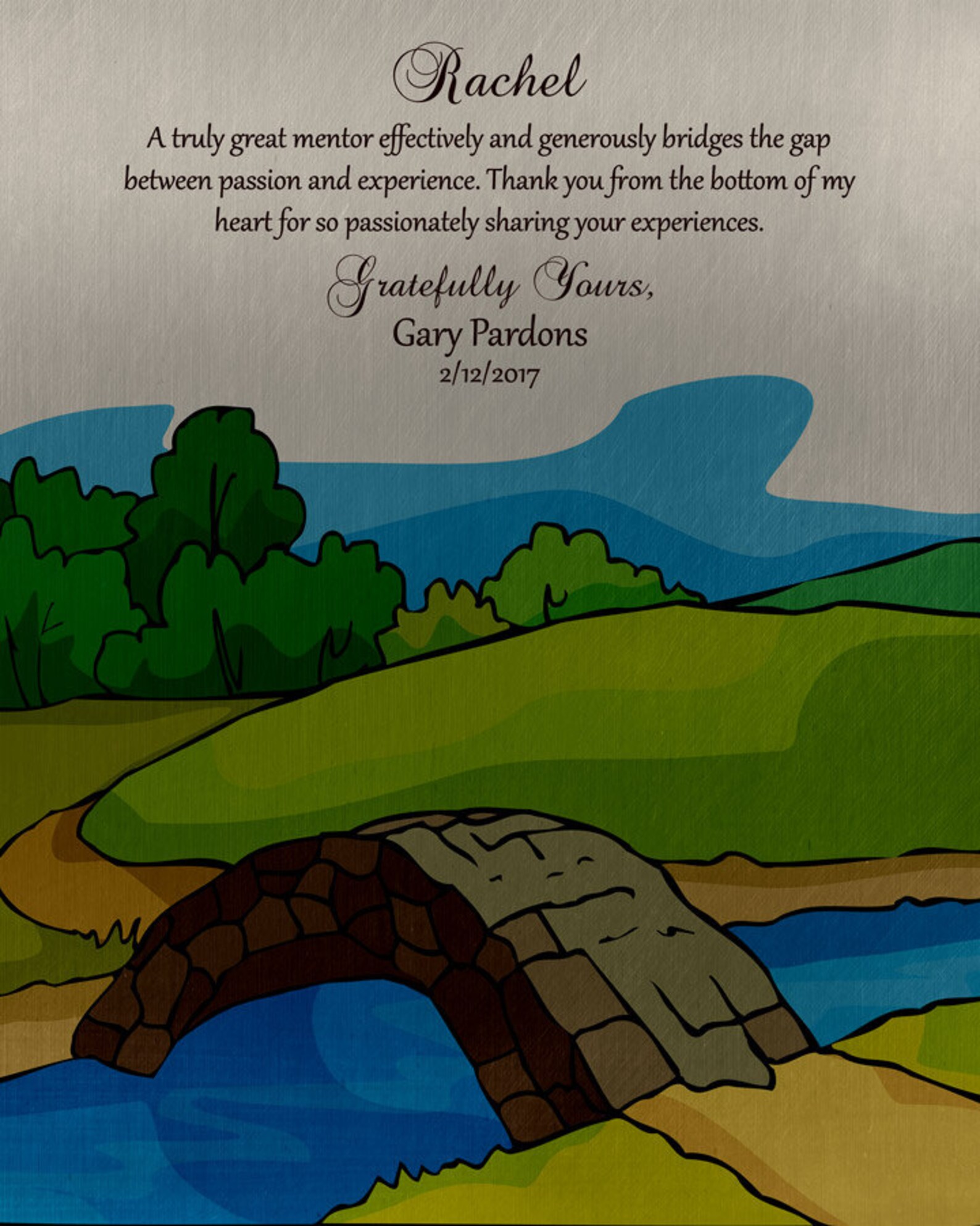Mentor Gift, Bridge the Gap, Personalized Gift for Mentor, Boss ...