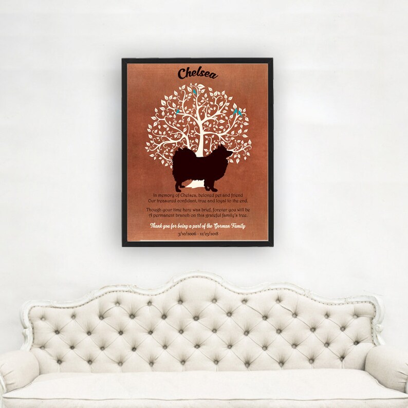 Japanese Spitz, Dog Memorial, Family Tree, Plaque, Personalized ...