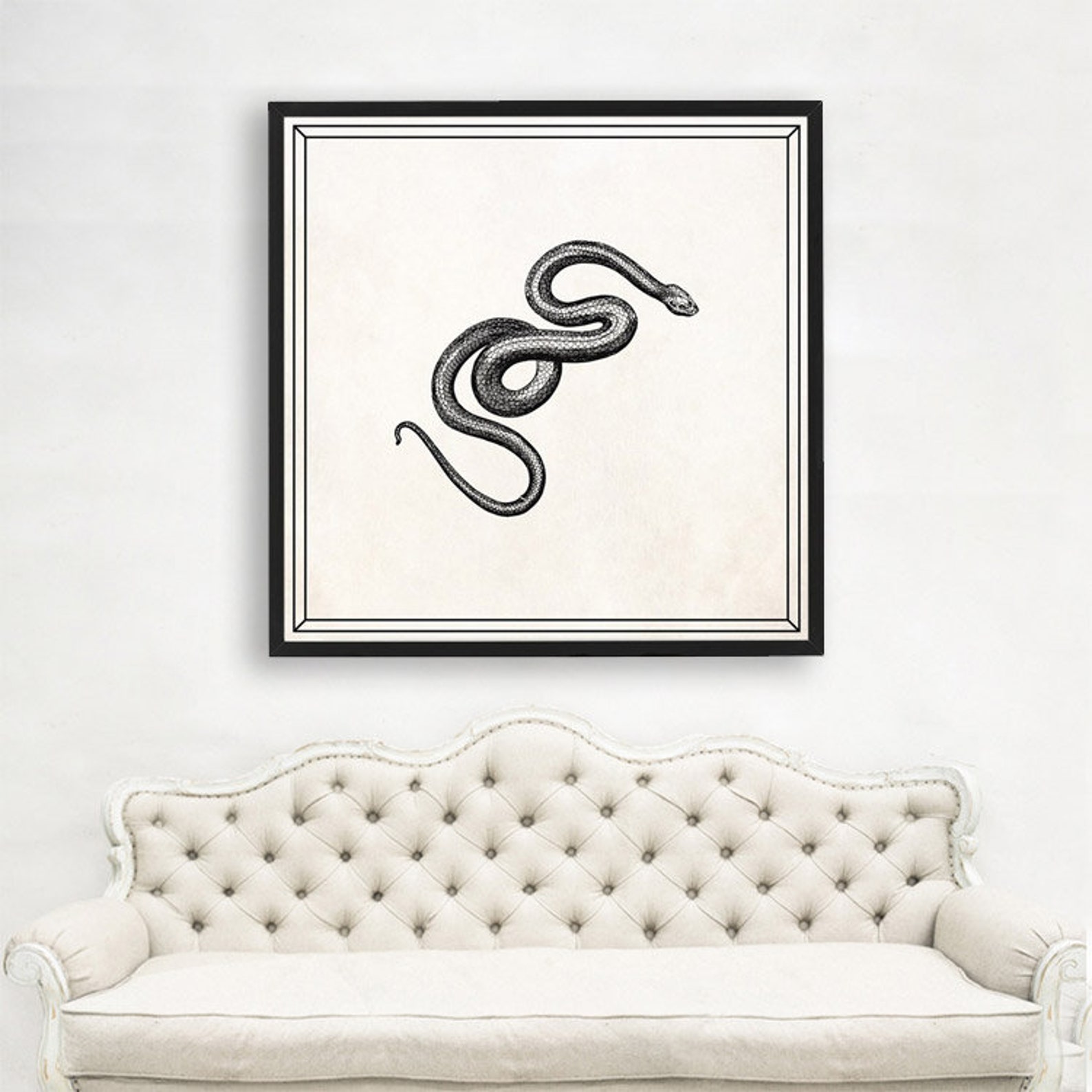 Snake Art Gift Large Snake Wall Art Gift for Scientist - Etsy