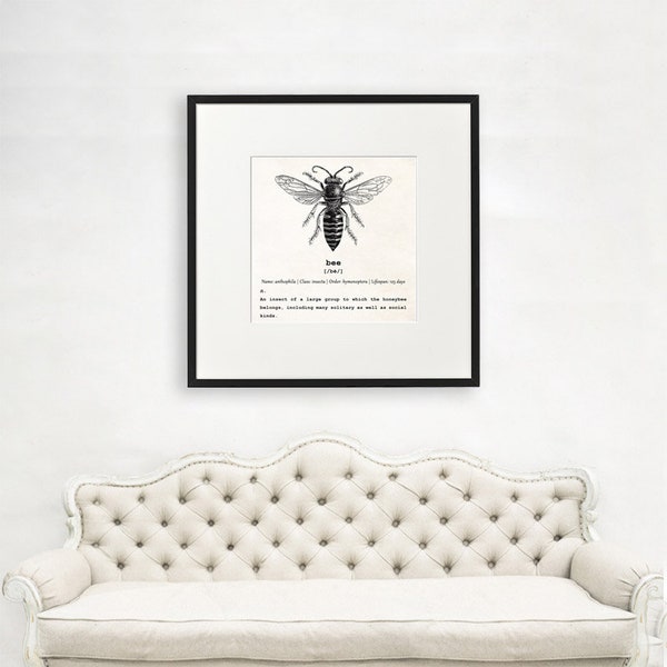 Scientific Bee Print - Etsy