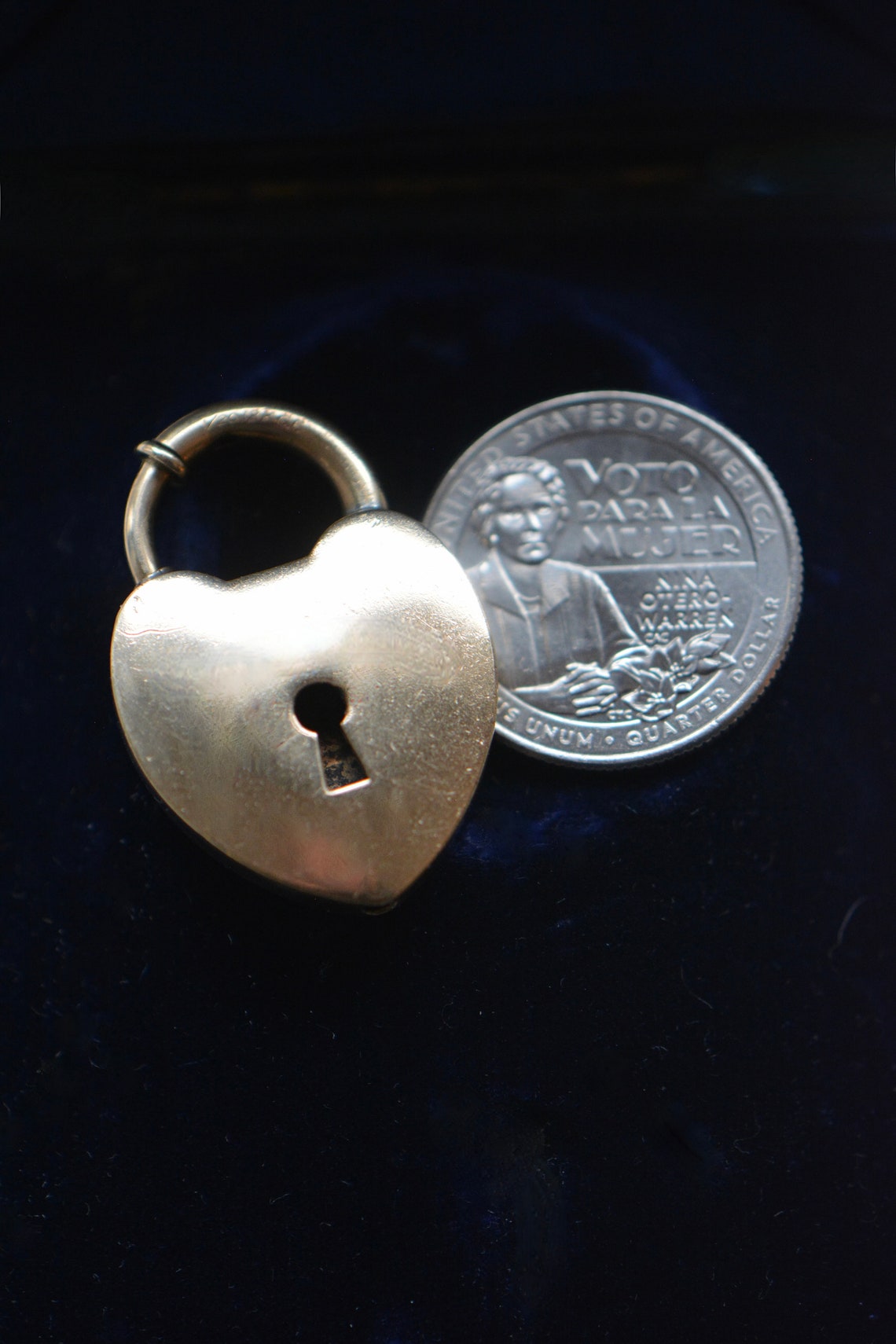 Victorian Large Heart Padlock Fob Pendant - Etsy