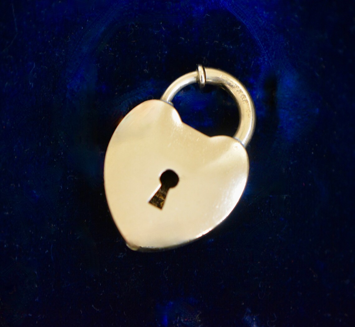 Victorian Large Heart Padlock Fob Pendant - Etsy