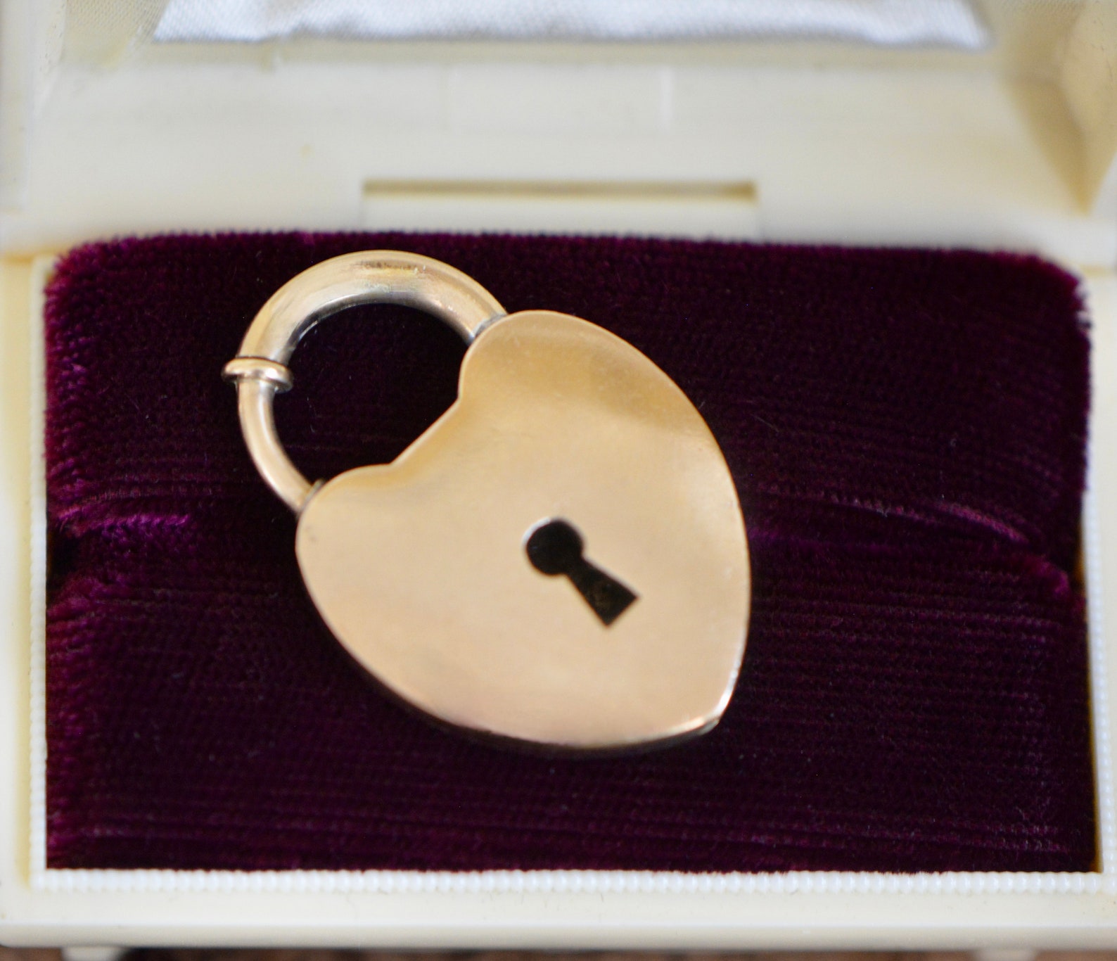 Victorian Large Heart Padlock Fob Pendant - Etsy