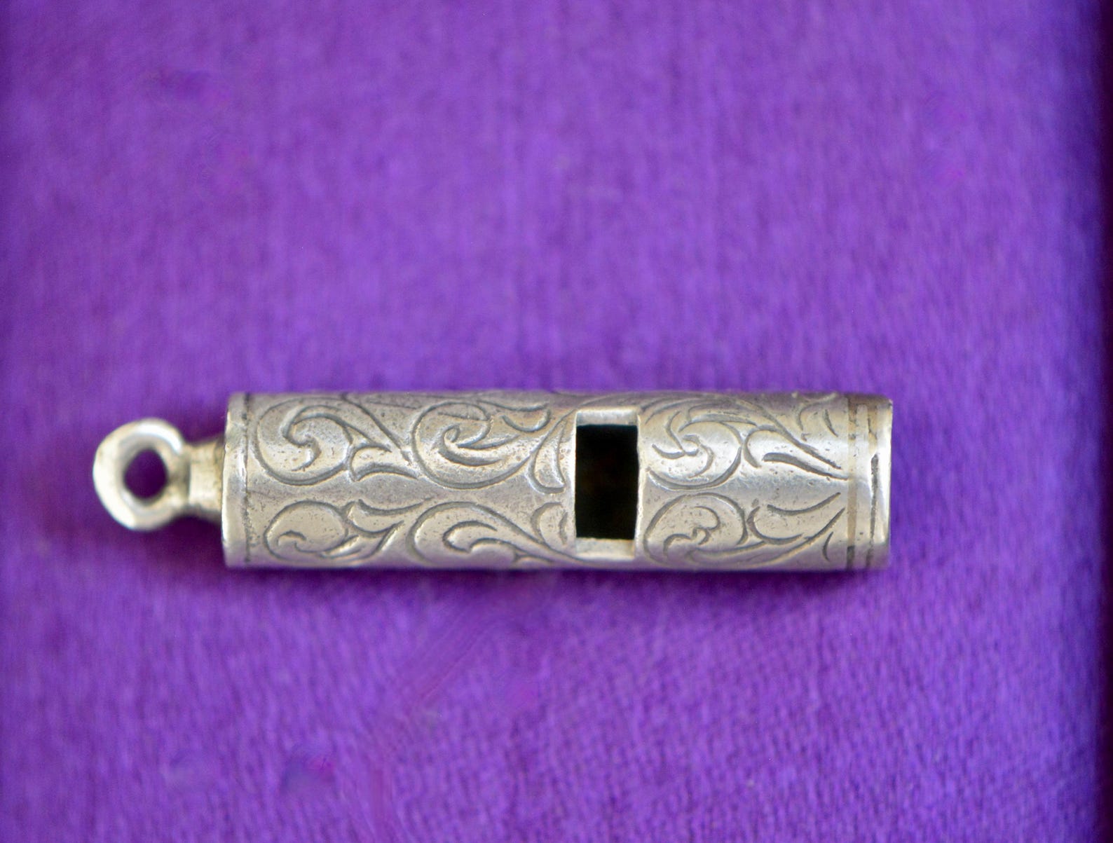 Victorian nanny Silver Engraved Whistle Pendant - Etsy