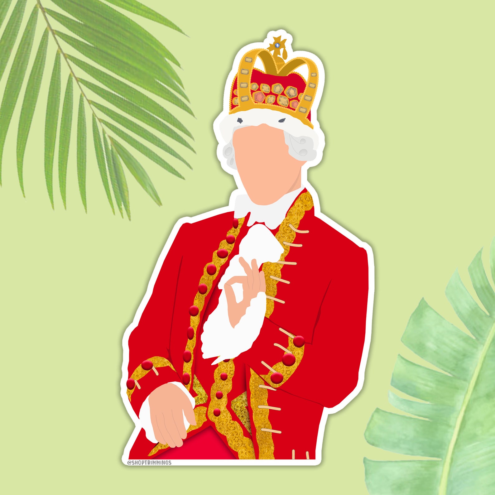 King George Sticker Hamilton the Musical Laptop Sticker - Etsy