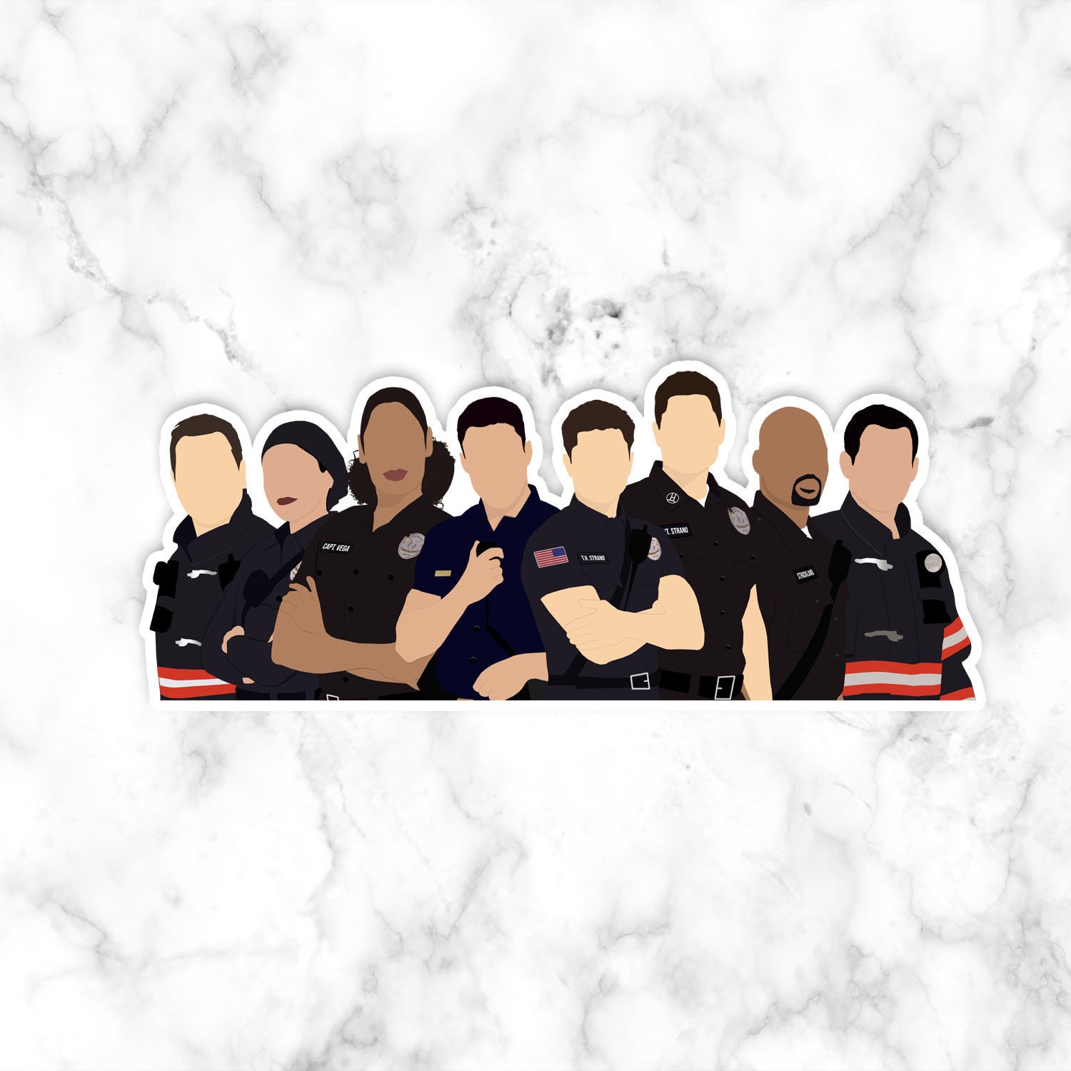 9-1-1 Lone Star Sticker Laptop Sticker Decal Hydroflask | Etsy