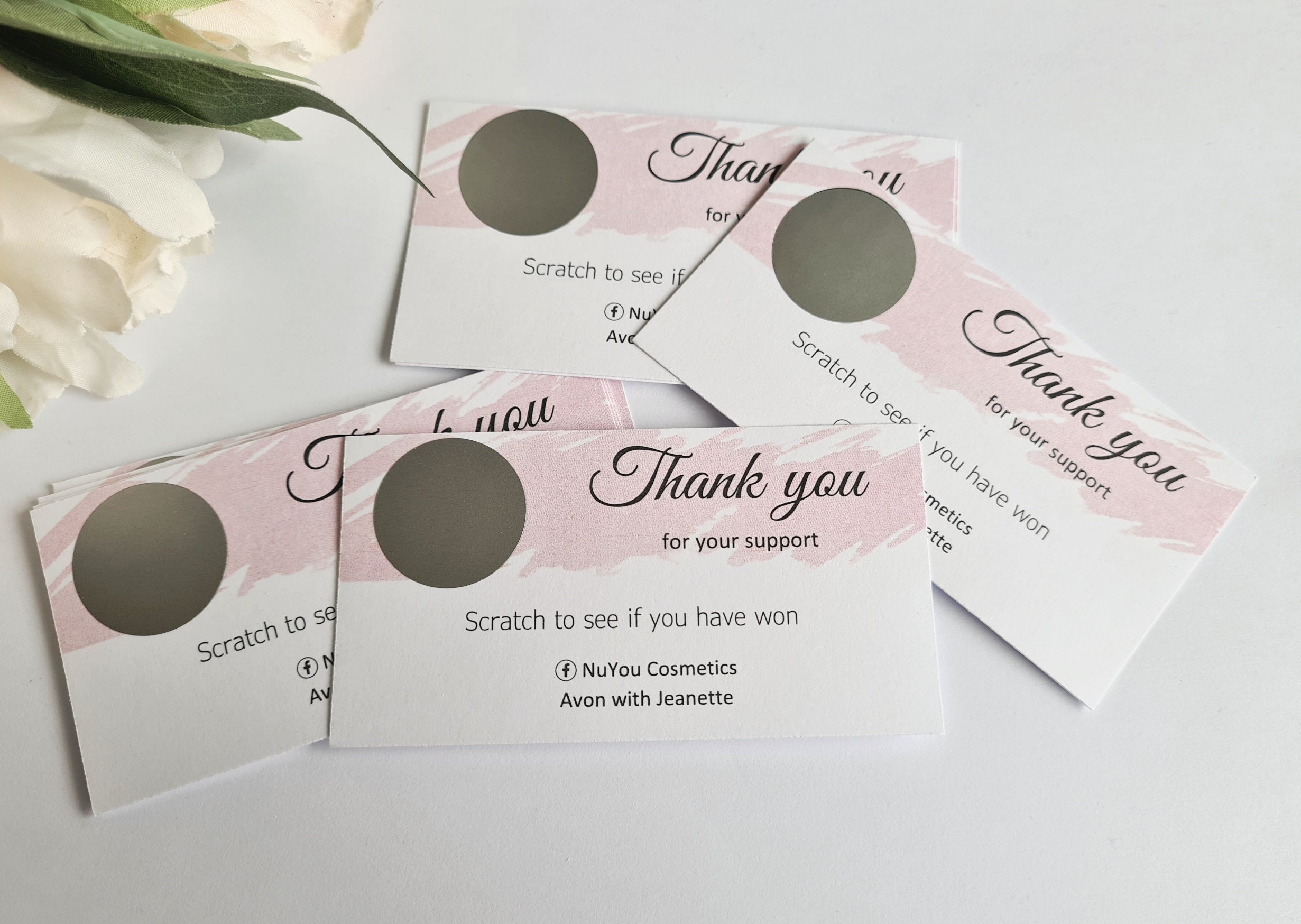 Business Scratch Cards Gift Promotion Thank You Logo 20pcs or | Etsy UK