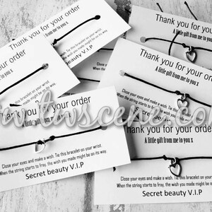 Business Thank You for Your Order Slips 10pcs Wish Bracelet Gifts - Etsy UK