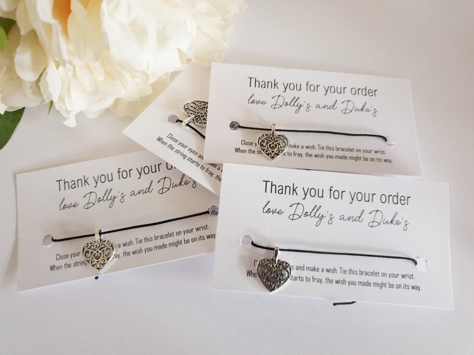 Business Thank You for Your Order Slips 10pcs Wish Bracelet Gifts - Etsy UK