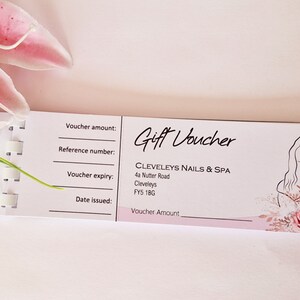Business Gift Voucher Perforated Booklet Promotional Tool Logo - Etsy