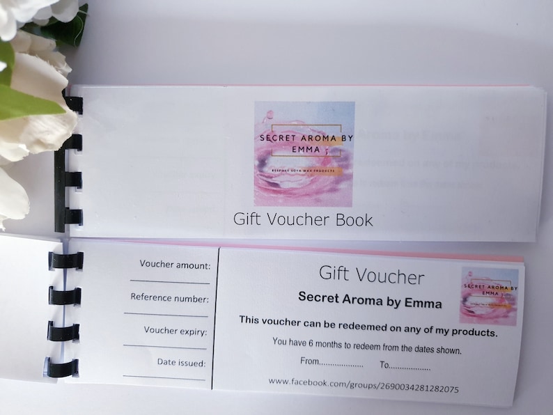 Business Gift Voucher Perforated Booklet Promotional Tool Logo | Etsy