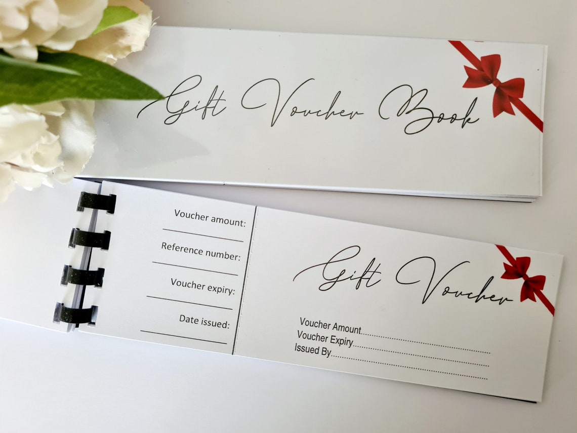 Business Gift Voucher Perforated Booklet Promotional Tool Logo | Etsy
