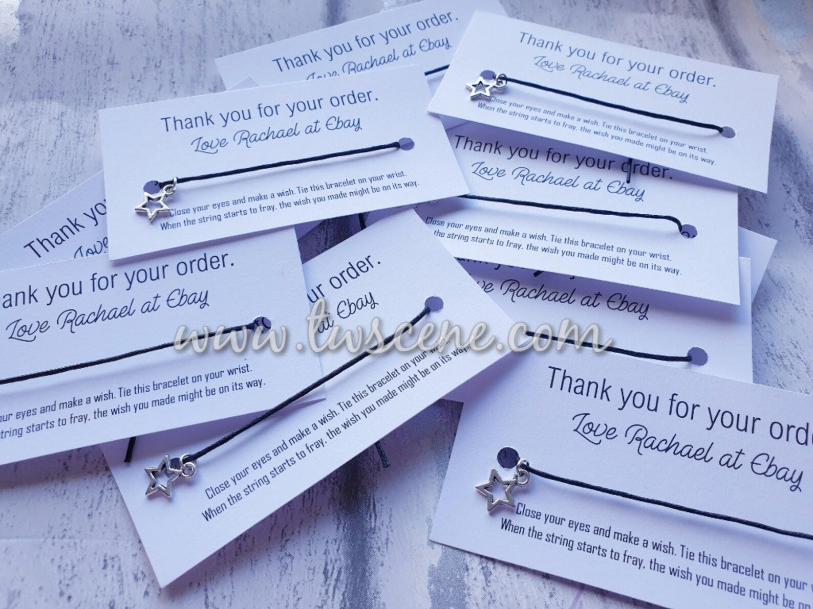 Business Thank You for Your Order Slips 10pcs Wish Bracelet Gifts - Etsy UK
