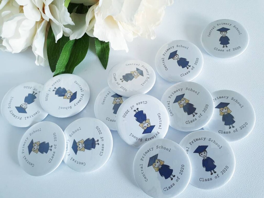 School Leavers Badge Gift With Names Colours and School 30pcs - Etsy UK