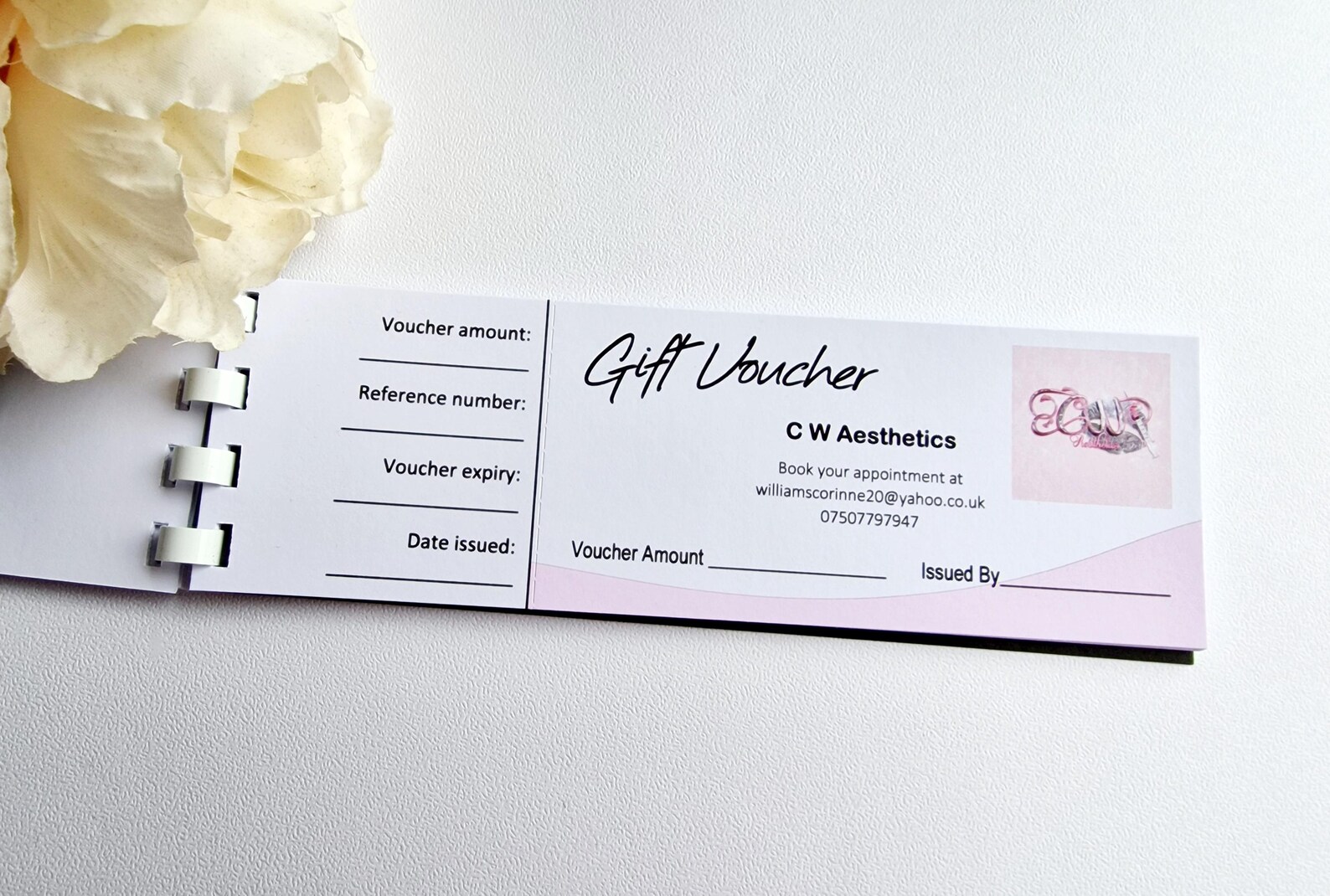 Business Gift Voucher Perforated Booklet Promotional Tool Logo ...
