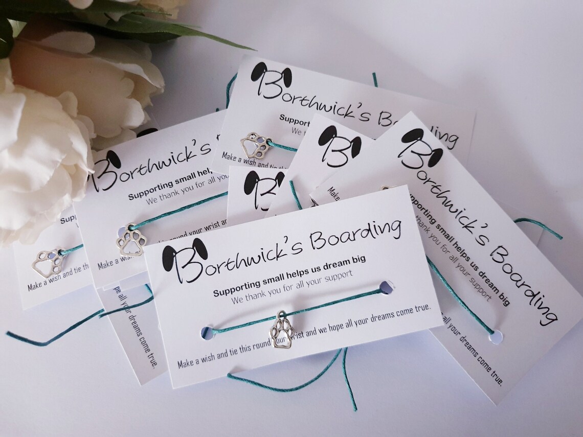 Business Thank You for Your Order Slips 10pcs Wish Bracelet Gifts - Etsy UK