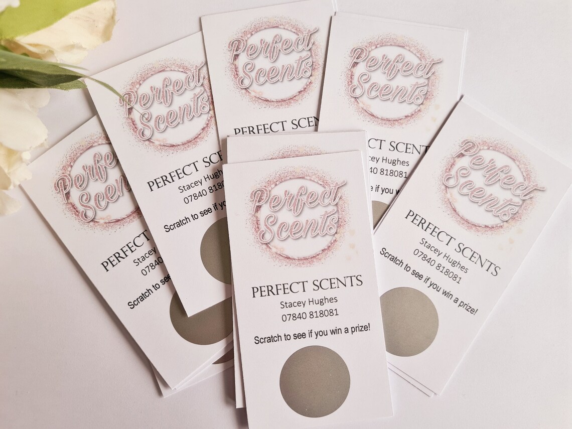 Business Scratch Cards Gift Promotion Thank You Logo 20pcs or | Etsy UK