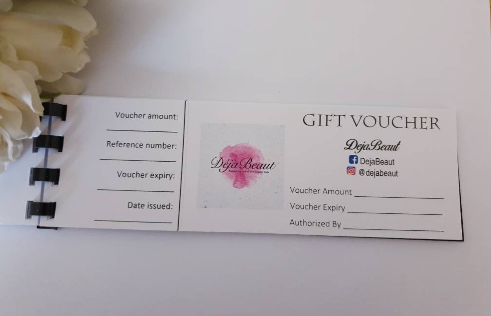 Business Gift Voucher Perforated Booklet Promotional Tool Logo | Etsy