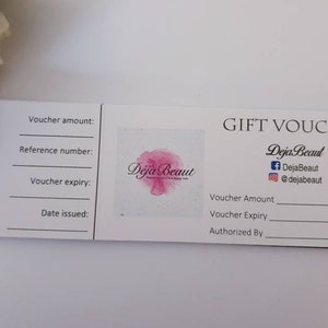 Business Gift Voucher Perforated Booklet Promotional Tool Logo ...